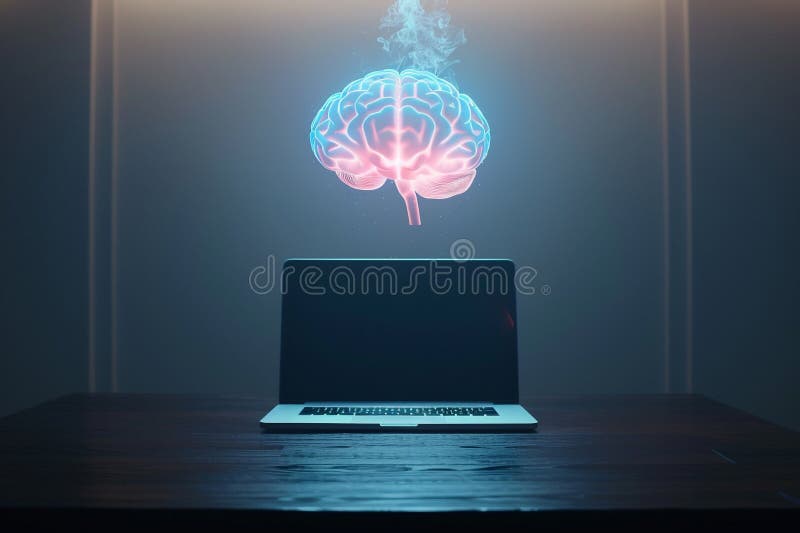 Computer Brain stock illustration. Illustration of idea - 342715851