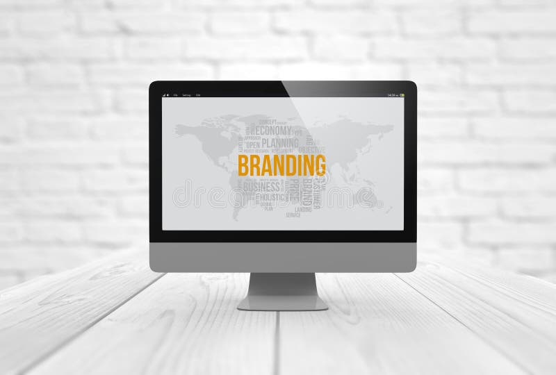 Computer branding stock illustration. Illustration of market - 60430077