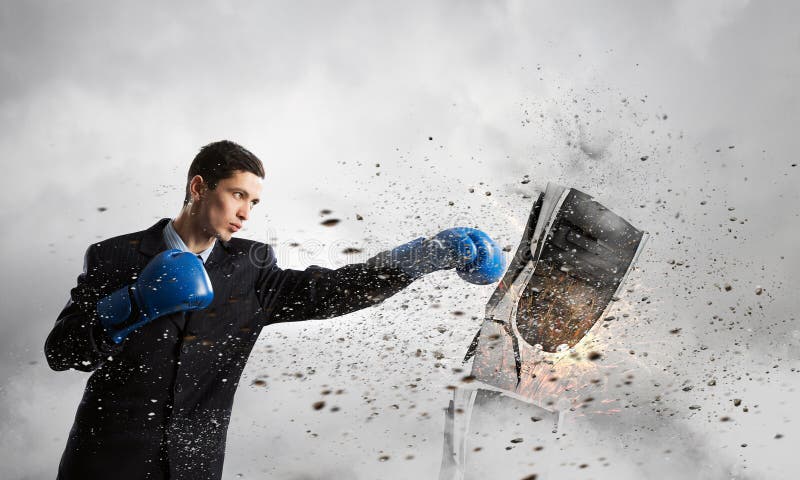 Computer break problem stock photo. Image of determined - 64694374