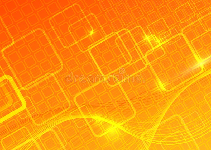 Computer Bright Orange Background Stock Vector - Illustration of vector ...
