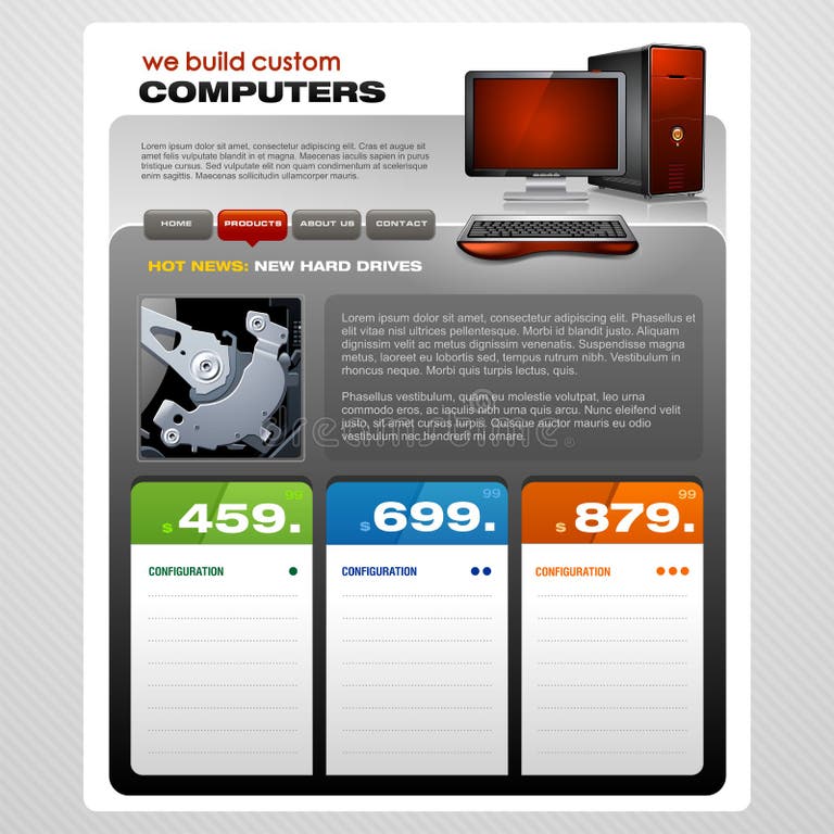 Computer Brochure stock vector. Illustration of business - 14508557