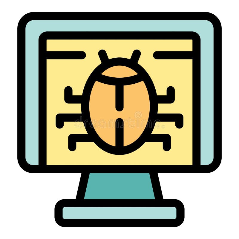Computer Bug Displaying System Malware And Cyber Security Threat Stock