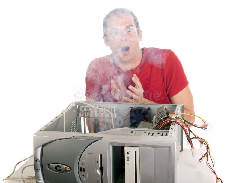 Computer burning stock image. Image of critical, fire - 19946151