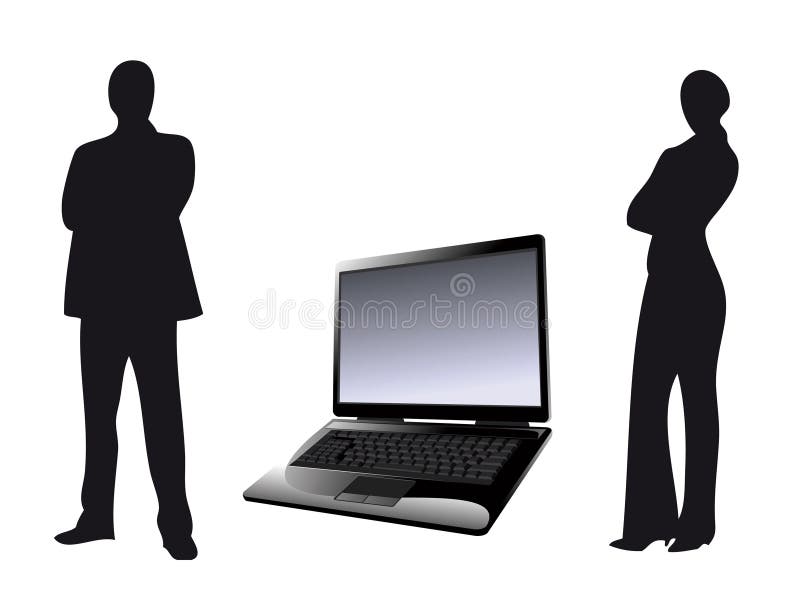 Computer business stock vector. Illustration of computer - 10180898