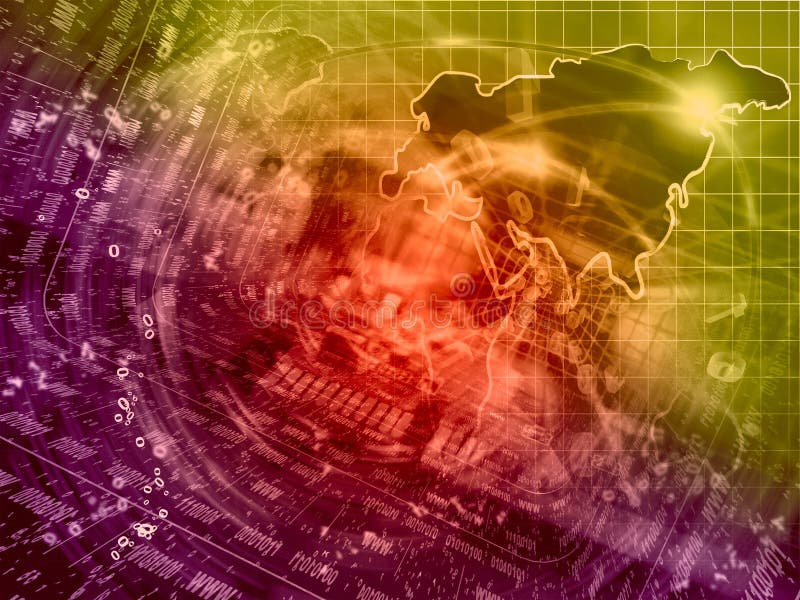 Computer business stock photo. Image of hexagon, global - 125649544