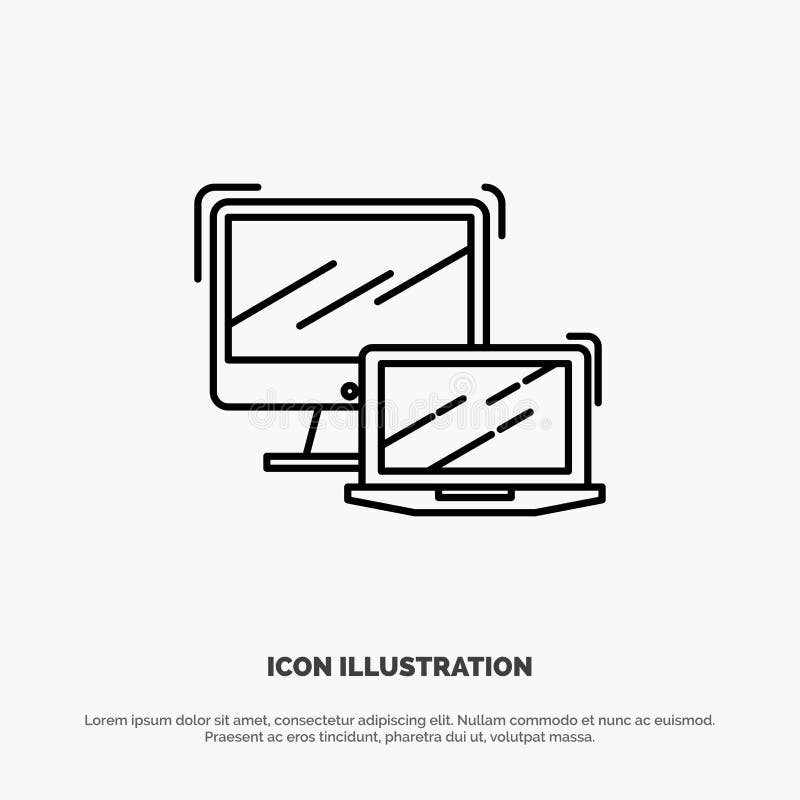 Computer, Business, Laptop, MacBook, Technology Line Icon Vector Stock ...