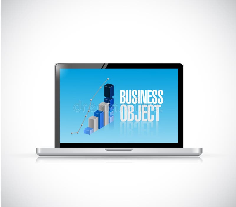 Computer Business Object Graph Illustration Stock Illustration ...