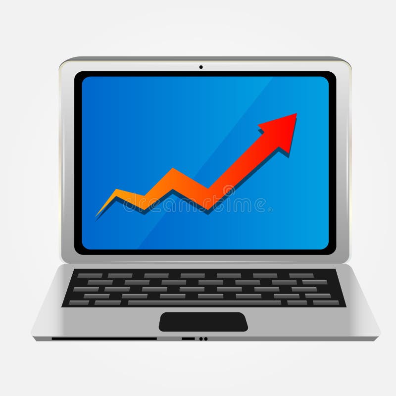 Computer Busness Icon Vector Illustration Stock Vector - Illustration ...