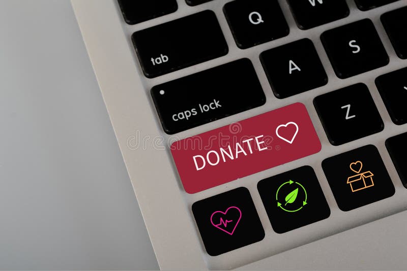 A Computer Button with the Text DONATE. the Concept of Spread Awareness ...