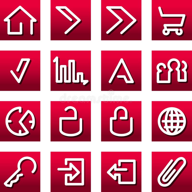 Computer buttons stock vector. Illustration of icons - 16758902