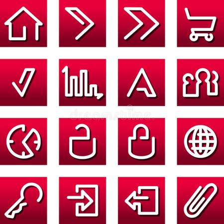 Computer buttons stock vector. Illustration of icons - 16758902