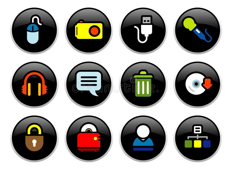 Computer Buttons stock vector. Illustration of graphic - 1685117