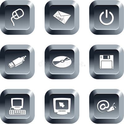 Computer buttons stock illustration. Illustration of symbols - 3736977