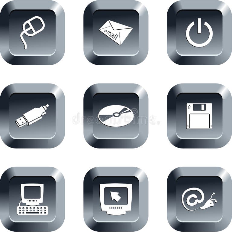 Computer buttons stock illustration. Illustration of symbols - 3736977