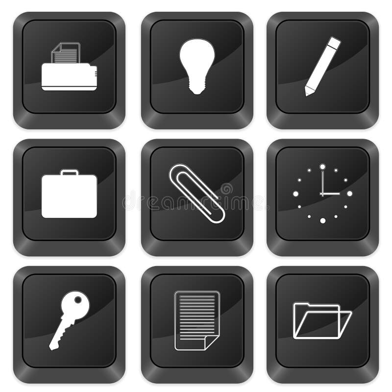 Computer buttons stock vector. Illustration of icons - 16758902