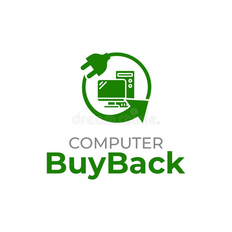 Computer Buyback Logo Template. Electrical Waste Icon Stock Vector ...