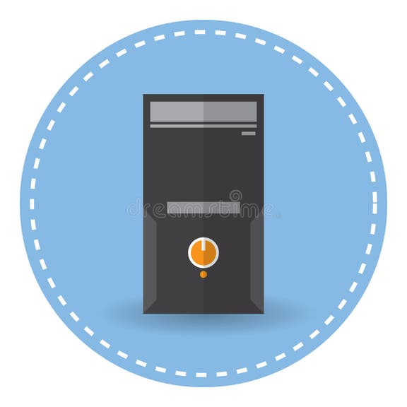 Computer Cabinet. Vector Illustration Decorative Design Stock Vector ...