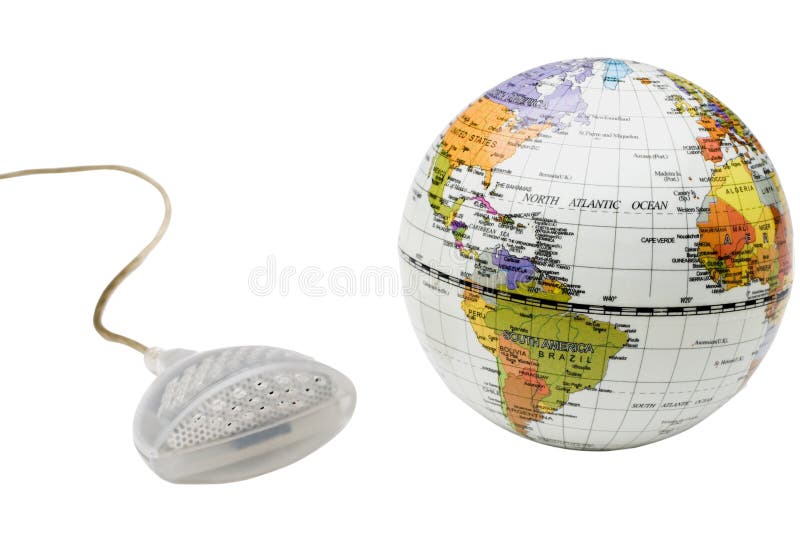 Computer cable with globe stock image. Image of cable - 28780523