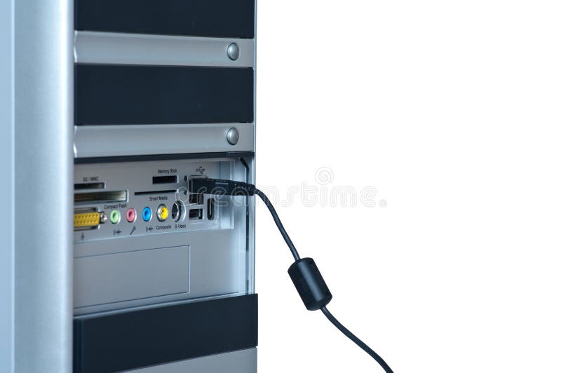 Computer, Cable, Isolated, PC Stock Image - Image of internet, cord ...