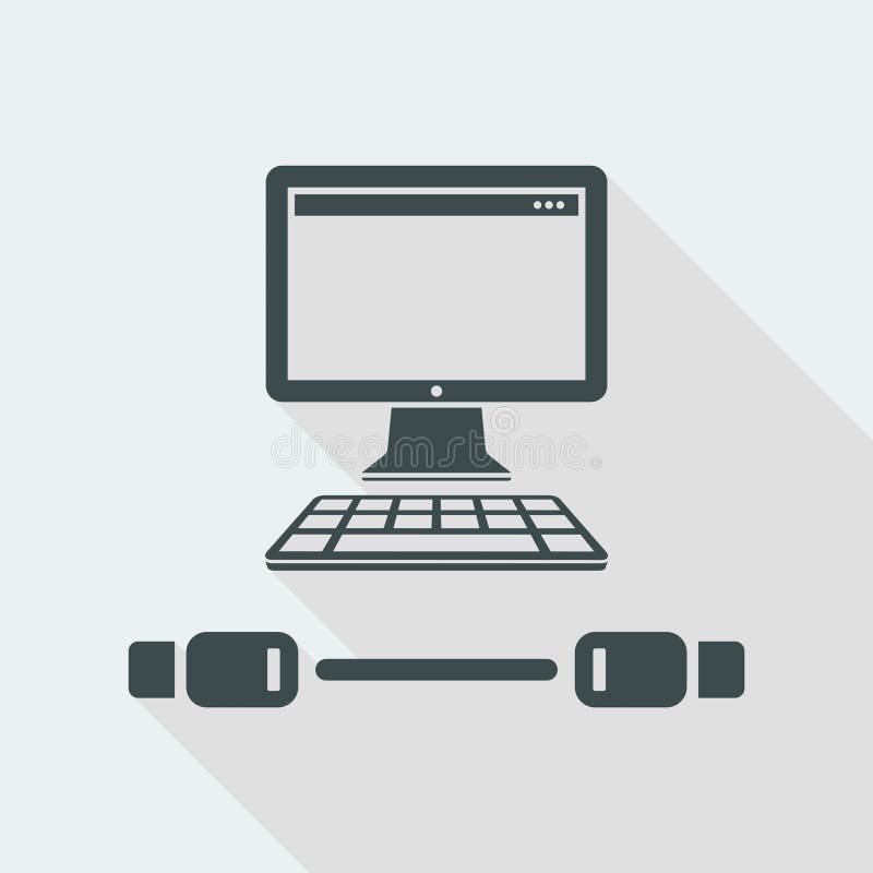 Computer Cable Usb - Flat Minimal Icon Stock Vector - Illustration of ...