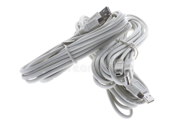 Computer cable on white stock photo. Image of cord, storage - 13160444