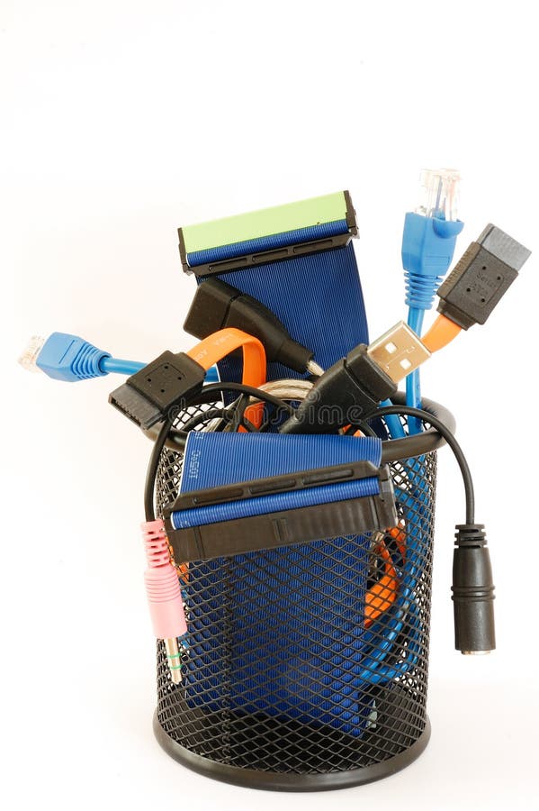 Computer cables stock image. Image of colored, connection - 6553815