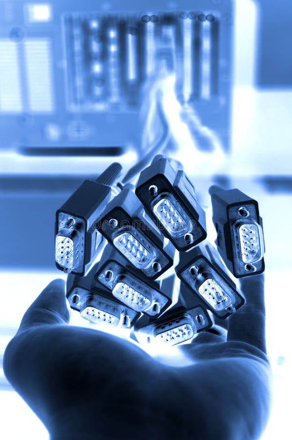 Computer cables stock image. Image of plug, connector - 19474561