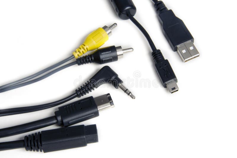 Computer cables stock image. Image of colored, connection - 6553815