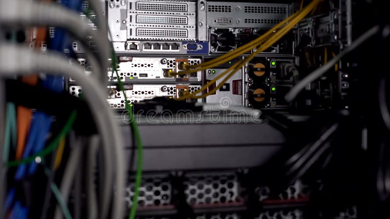 Computer Cables and Communications, Server Room with Networking ...