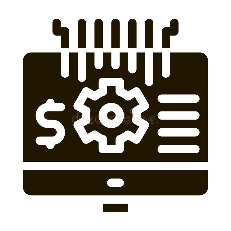 Computer Cache Settings Icon Vector Glyph Illustration Stock Vector ...