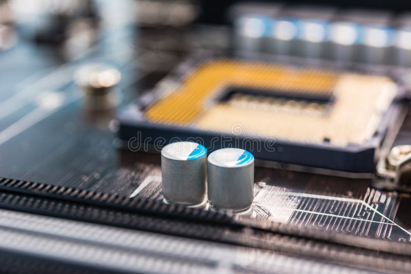 Computer capacitors stock photo. Image of concepts, desktop - 33626786