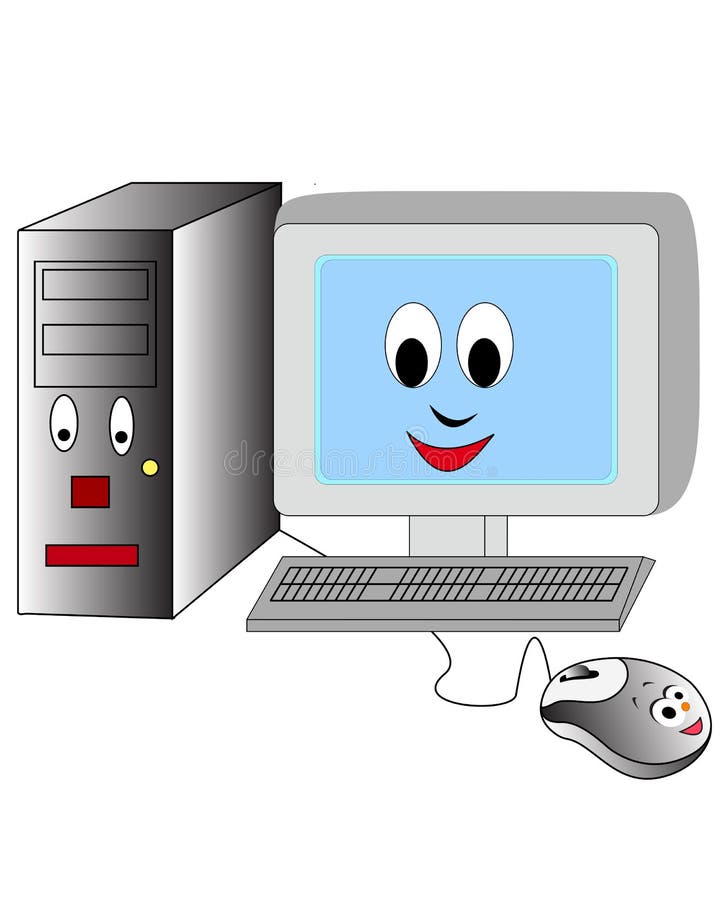 Computer stock illustration. Illustration of face, computer - 42218666