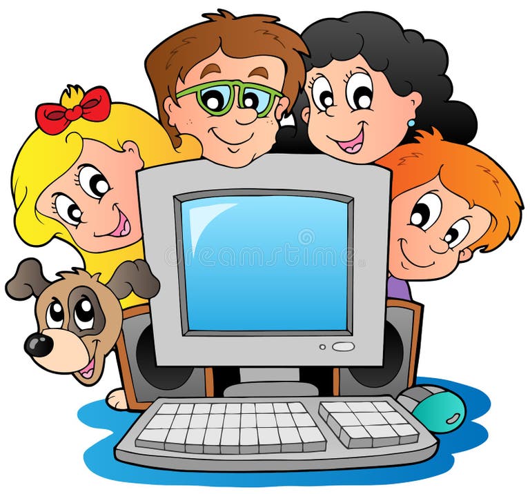 Cartoon Kids Computer Stock Illustrations – 9,227 Cartoon Kids Computer ...