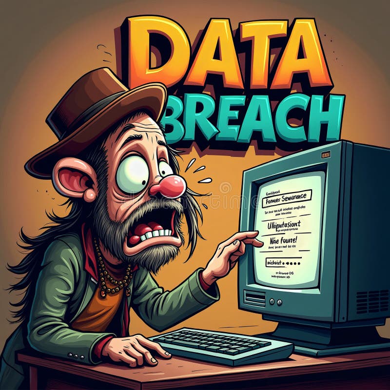 Computer Cartoon Sign Internet Personal Financial Data Information ...