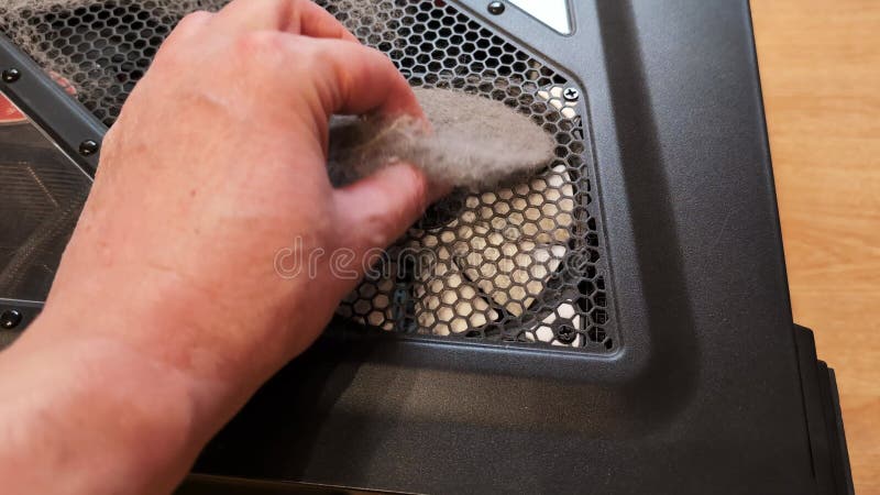 A Computer Case with a Fan on Fire in the Background Stock Footage ...