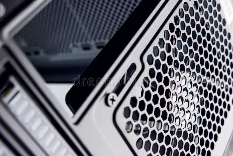 Computer Case Fan Mesh Closeup Stock Photo - Image of hardware ...