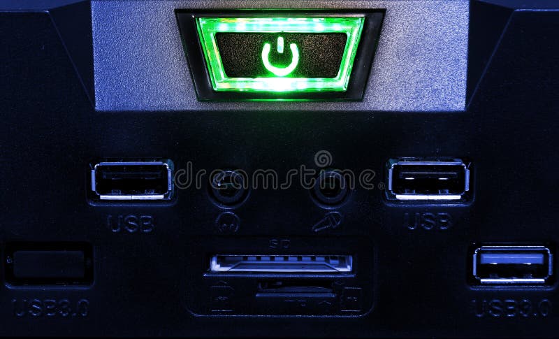 Computer case front panel stock photo. Image of black - 70720880