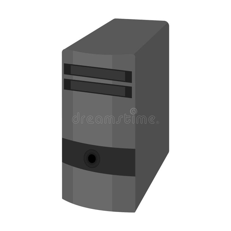Computer Case Icon in Cartoon Style Isolated on White Background ...