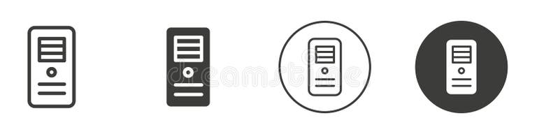 Computer Case Icon Simple Outline Vector Logo Stock Vector ...
