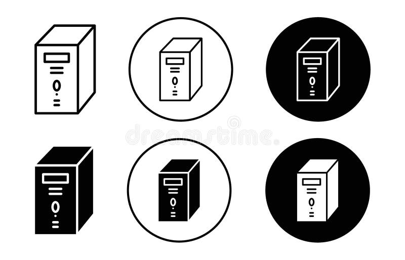 Computer Case Icon stock vector. Illustration of pictogram - 325374198
