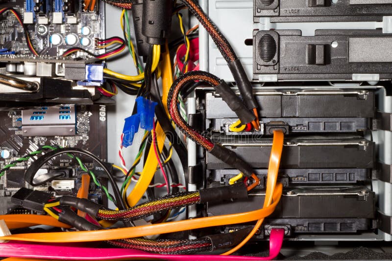 Computer case interior stock image. Image of hardware - 22754681