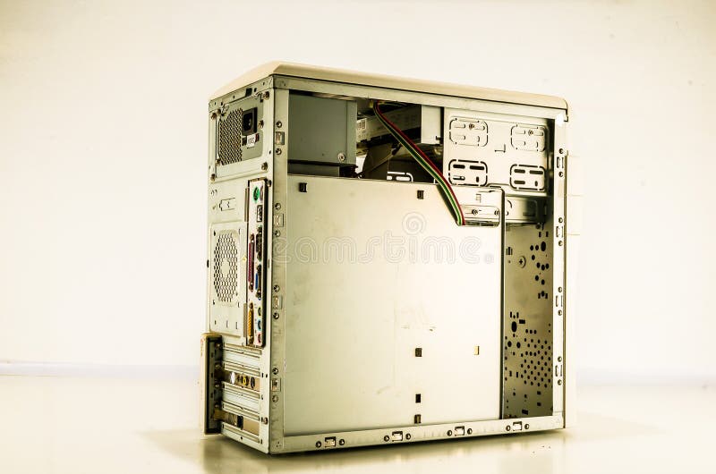 A Computer Case is Open and Empty Stock Image - Image of cord ...