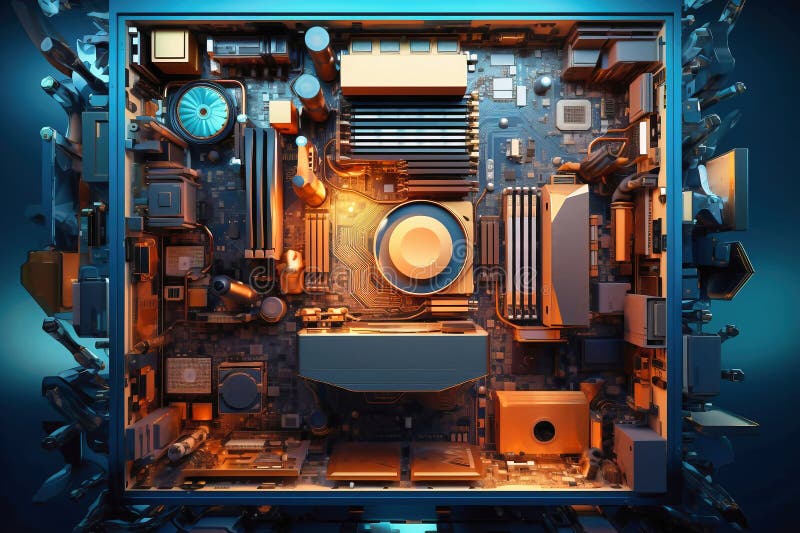 A Computer Case Sitting on Top of a Table. the System Unit of a Modern ...