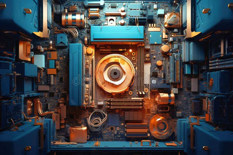 A Computer Case Sitting on Top of a Table. the System Unit of a Modern ...