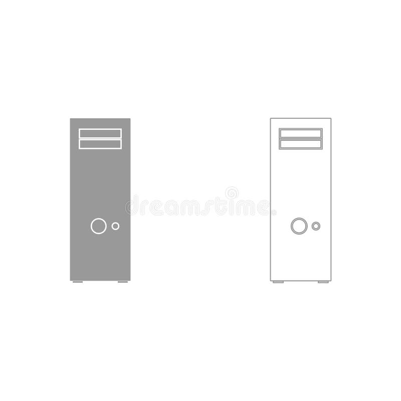 Computer Case or System Unit it is Icon . Stock Vector - Illustration ...