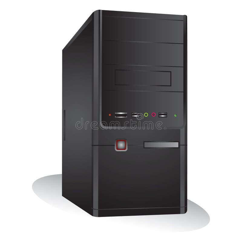 Computer Case. Vector Illustration Decorative Background Design Stock ...