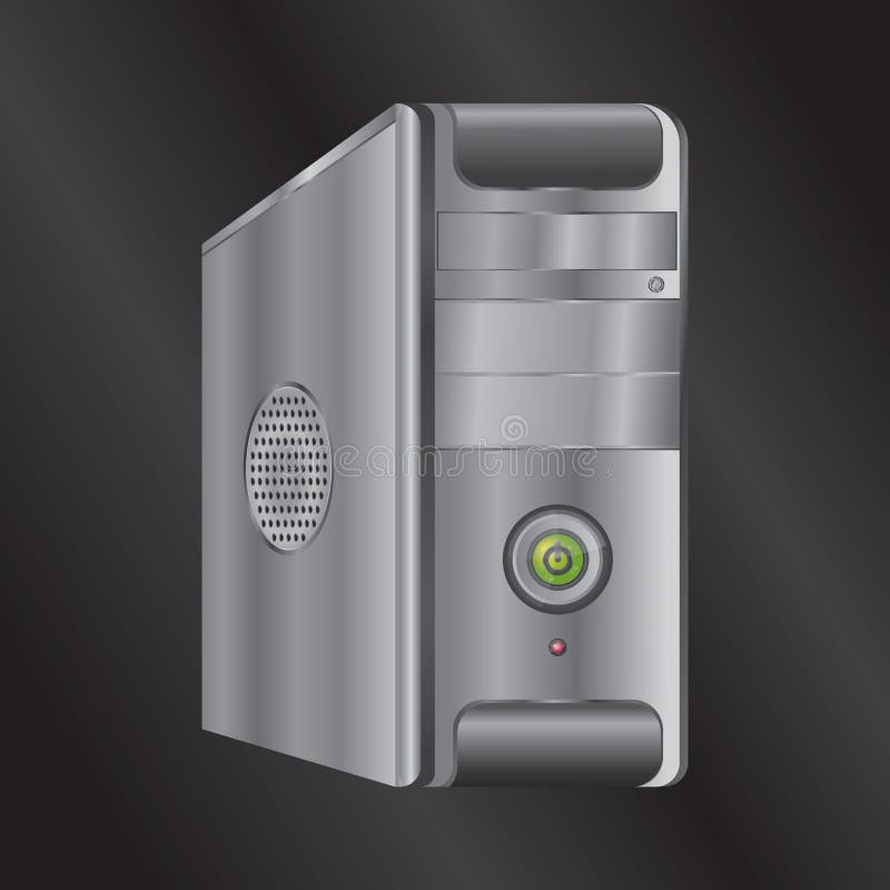 Computer Case. Vector Illustration Decorative Background Design Stock ...