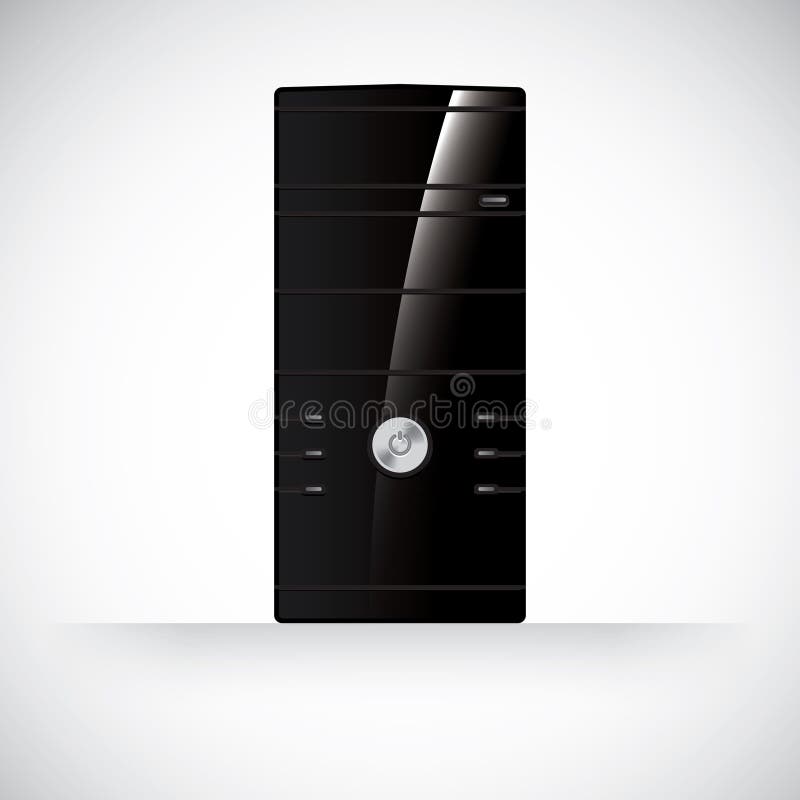 Computer Case. Vector Illustration Decorative Design Stock Vector ...