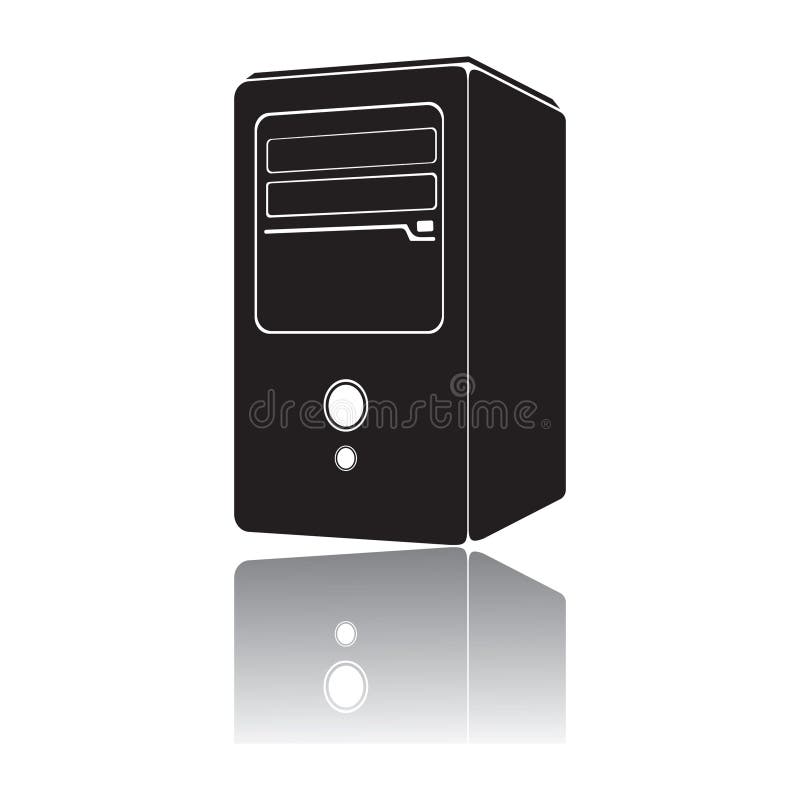 Computer Case. Vector Illustration Decorative Design Stock Vector ...