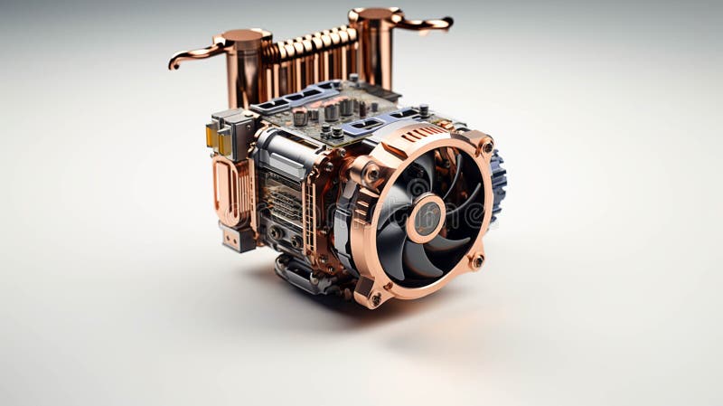 Computer Casing Cooler Isolated on White Background Stock Illustration ...